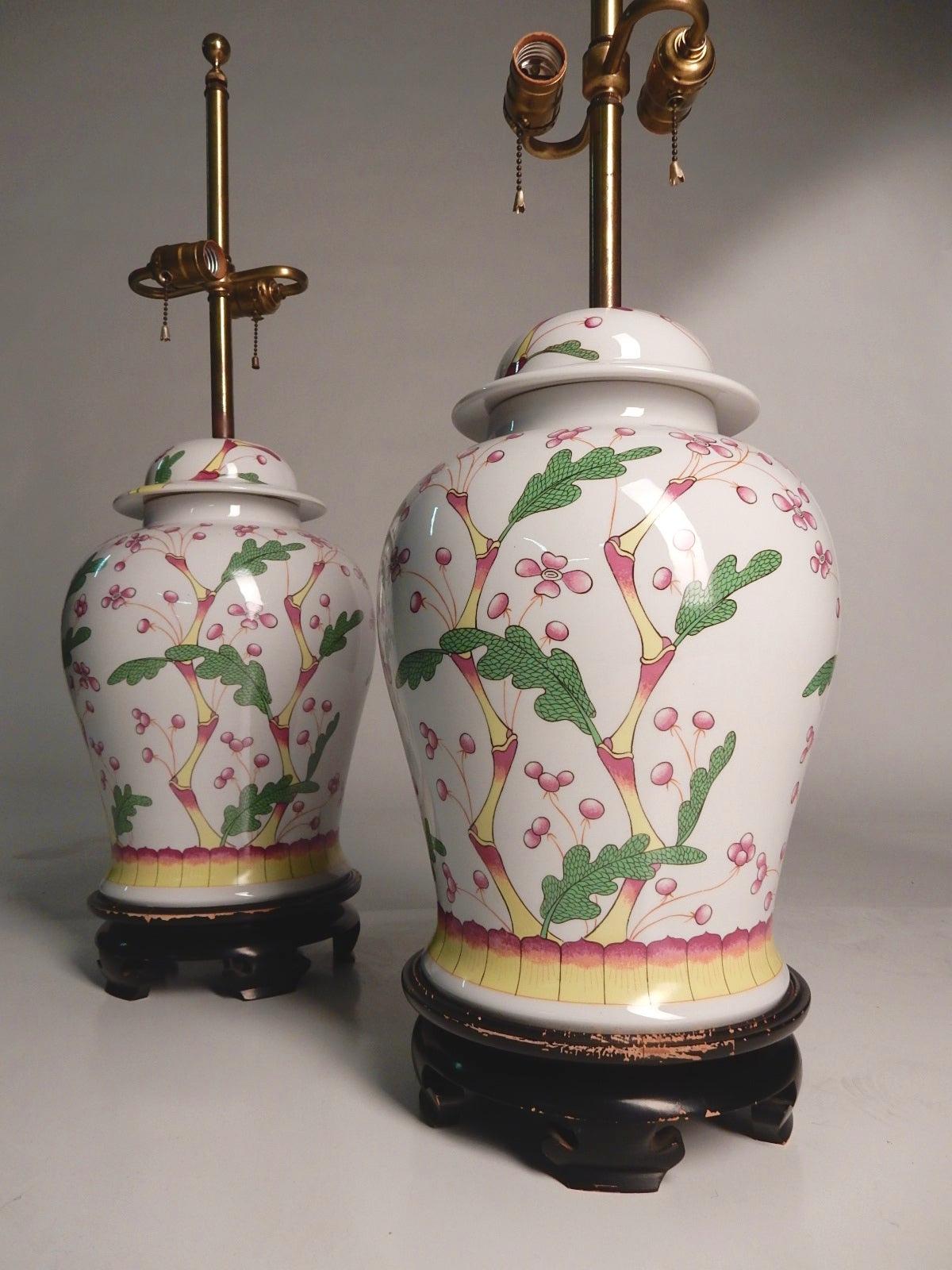 1960s Norman-Perry Asian Chinoiserie Ginger Jar Lamps For Sale at ...