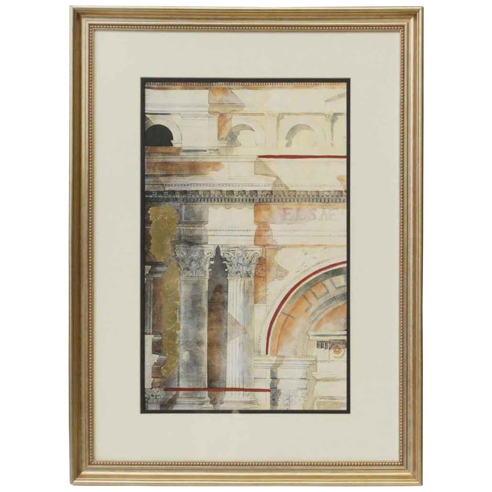 1960s NYC Waldorf Astoria Hotel Abstract Print For Sale at 1stDibs