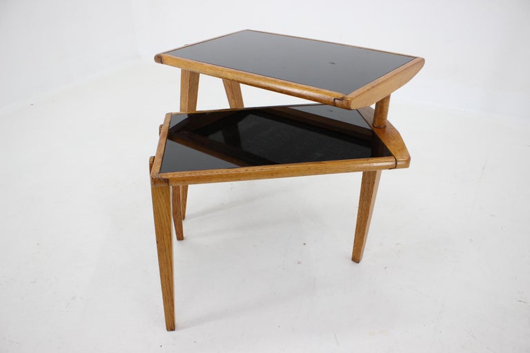 1960s Oak Side Table by Krasna Jizba, Czechoslovakia at 1stDibs