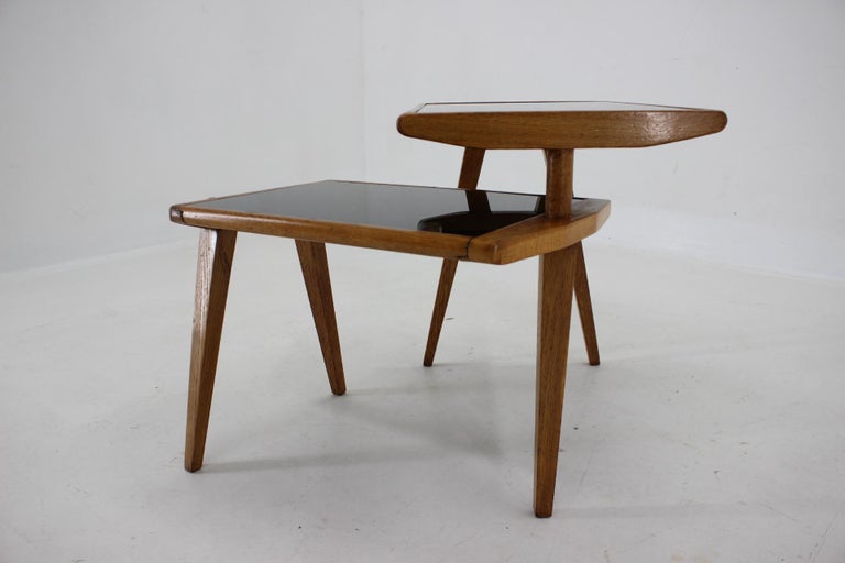 1960s Oak Side Table by Krasna Jizba, Czechoslovakia at 1stDibs