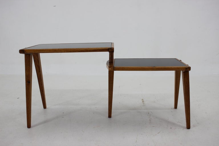 1960s Oak Side Table by Krasna Jizba, Czechoslovakia at 1stDibs