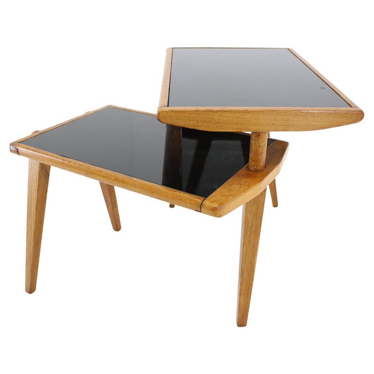 1960s Oak Side Table by Krasna Jizba, Czechoslovakia at 1stDibs