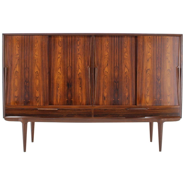 1960s Omann Jun Palisander Highboard, Model no. 13 at 1stDibs
