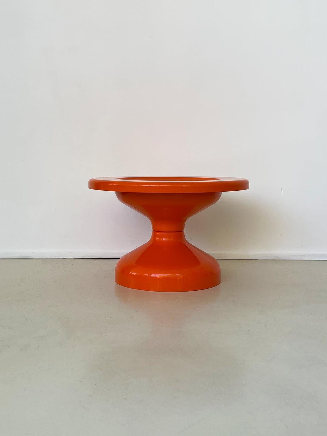 1960s, Orange Rocchetto Table by A and P.G.Castiglioni for Kartell For ...