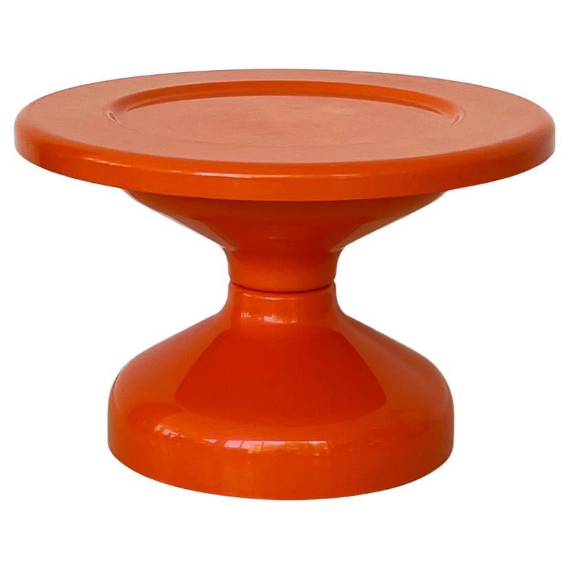 1960s, Orange Rocchetto Table by A and P.G.Castiglioni for Kartell For ...
