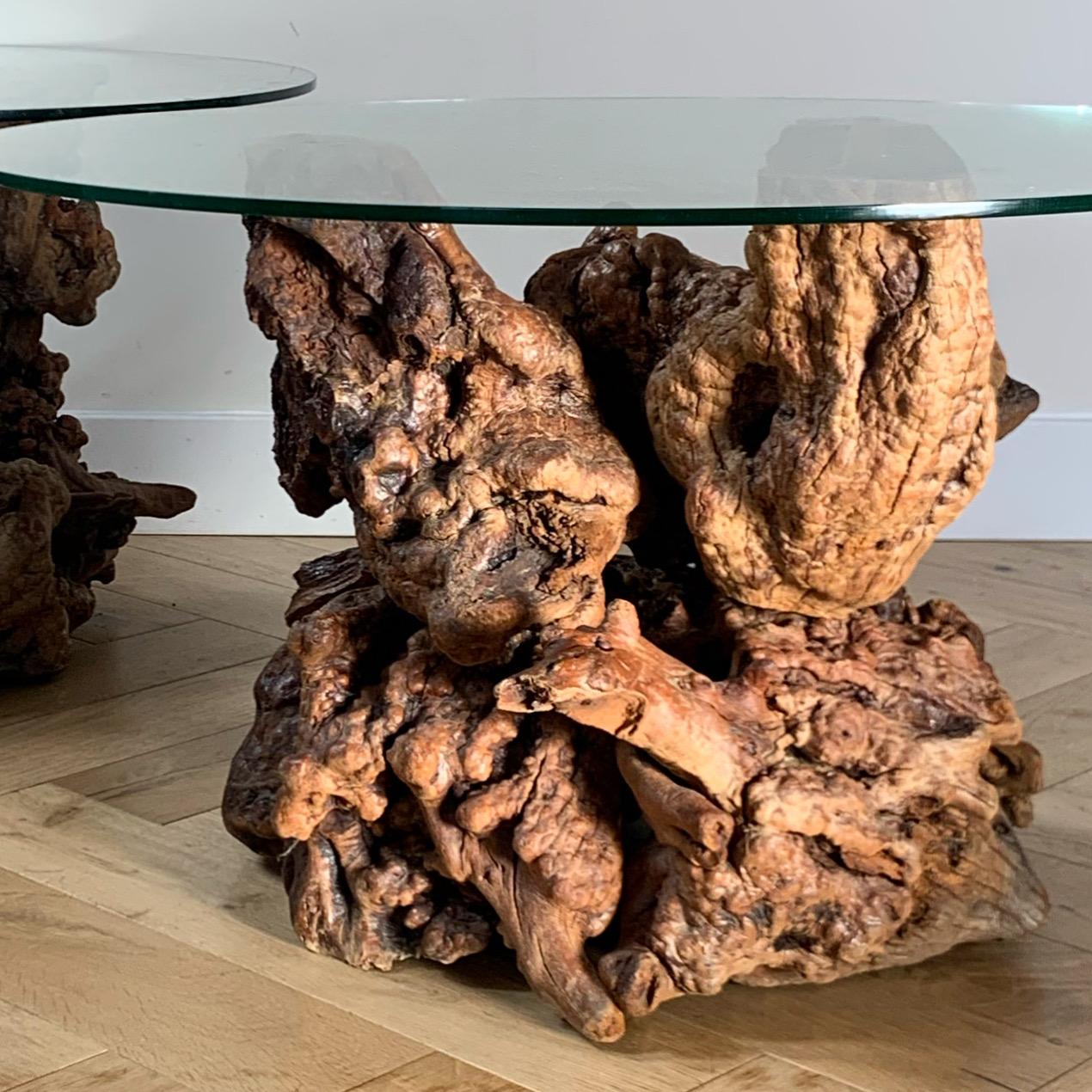 1960s Organic Root Wood Side Tables at 1stDibs