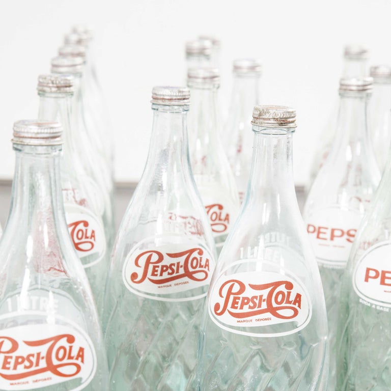 1960s Original French Glass Pepsi Bottles, Large Quantity Available For ...