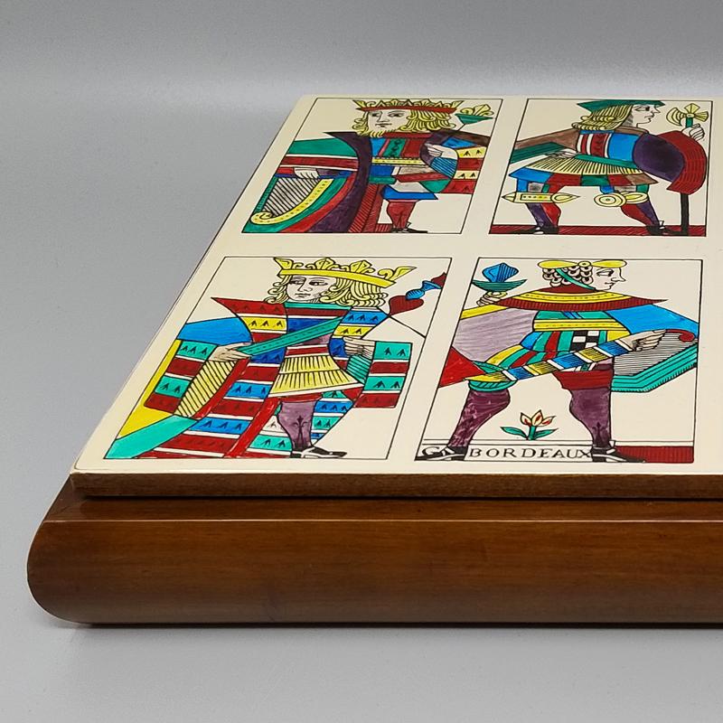 1960s Original Gorgeous Playing Cards Box by Piero Fornasetti. Made in ...
