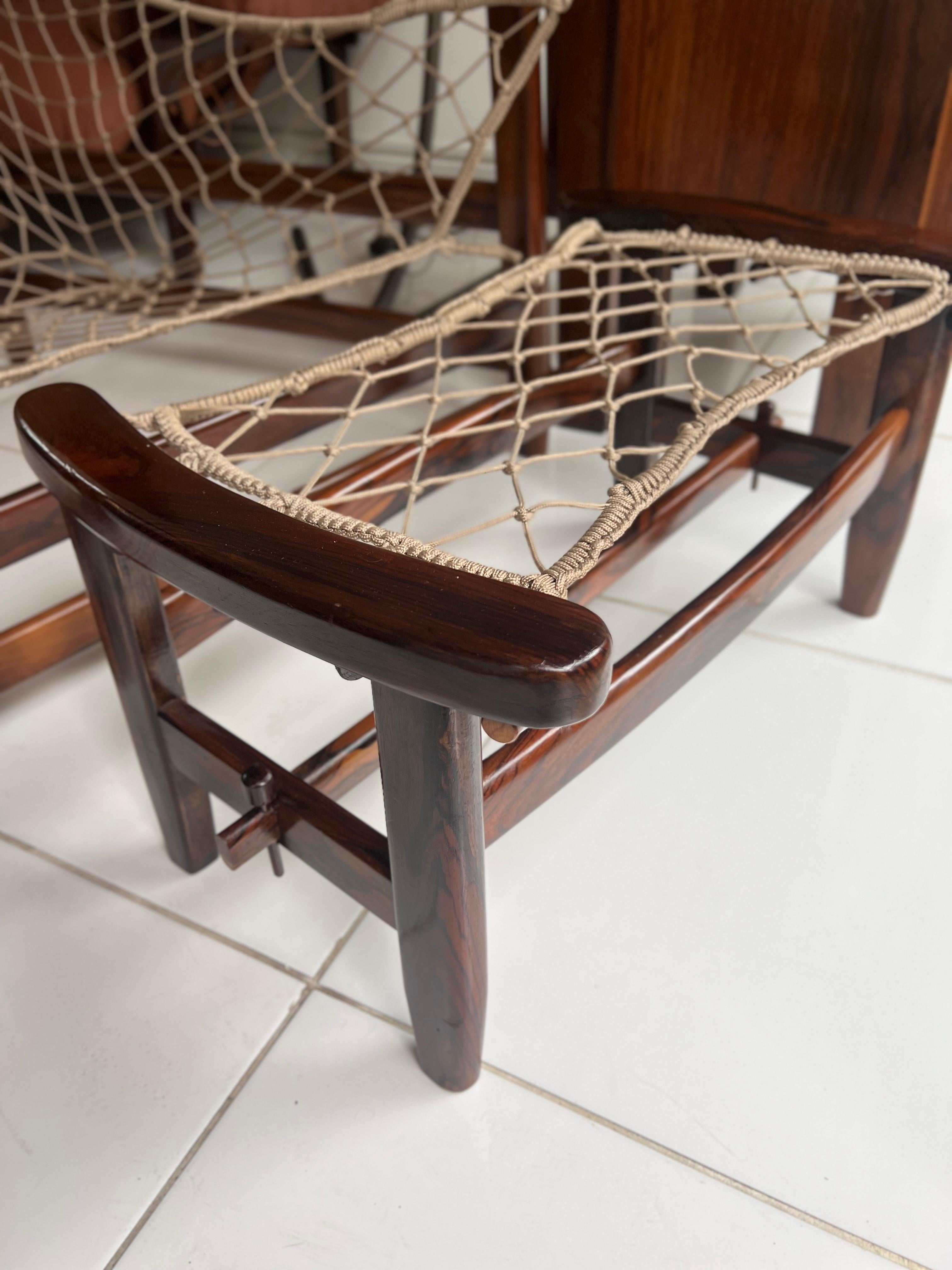 1960s Original Vintage Jean Gillon Jangada Lounge Chair and Ottoman For ...