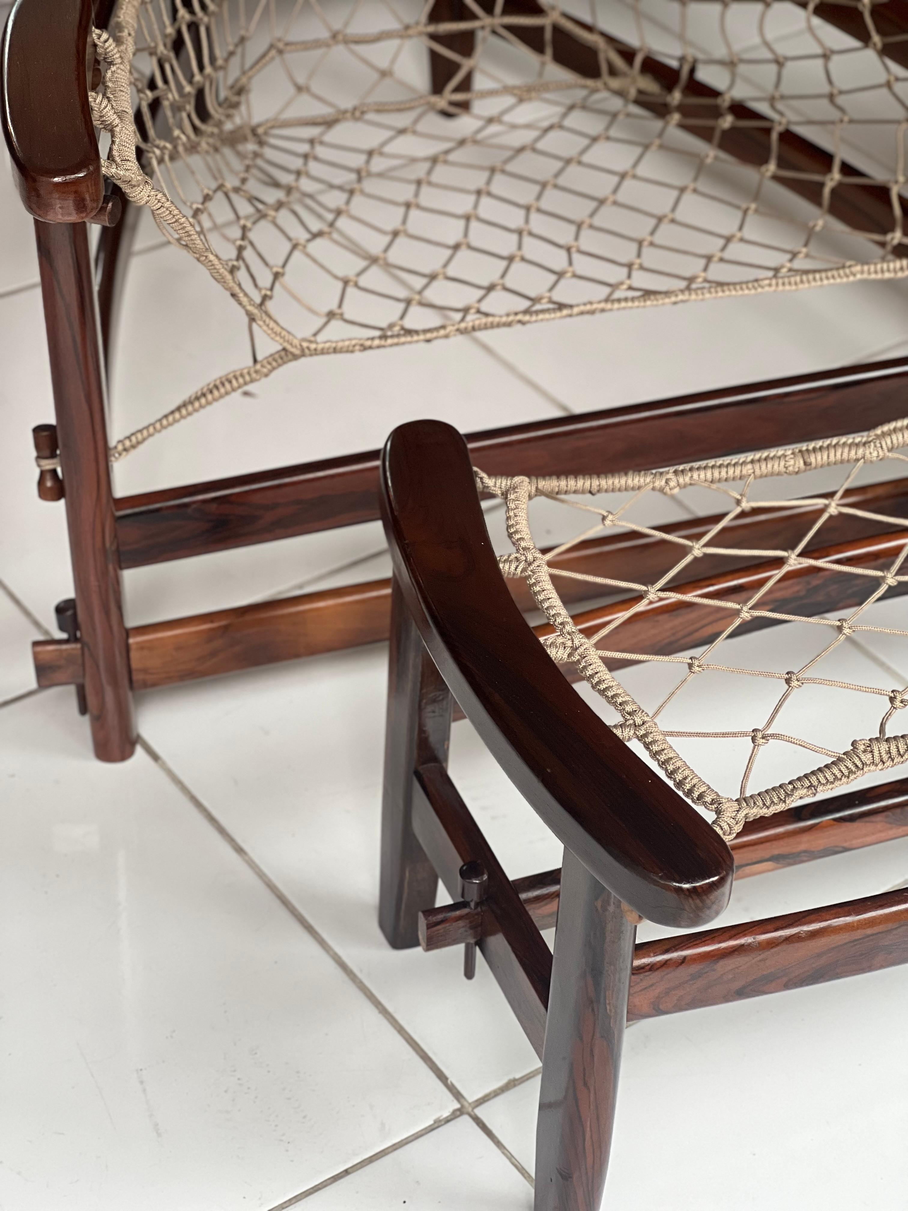 1960s Original Vintage Jean Gillon Jangada Lounge Chair and Ottoman For ...