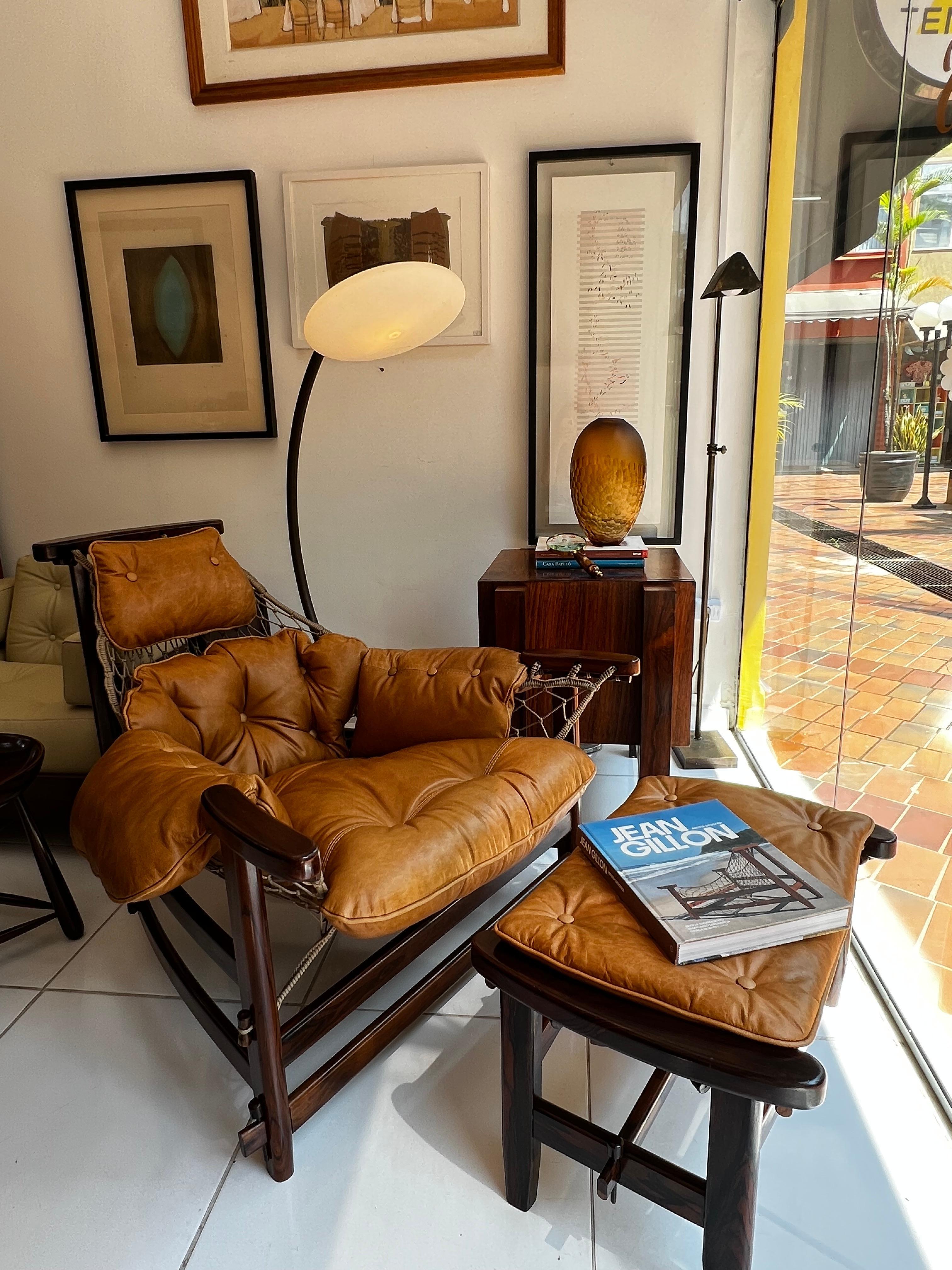 1960s Original Vintage Jean Gillon Jangada Lounge Chair and Ottoman For ...