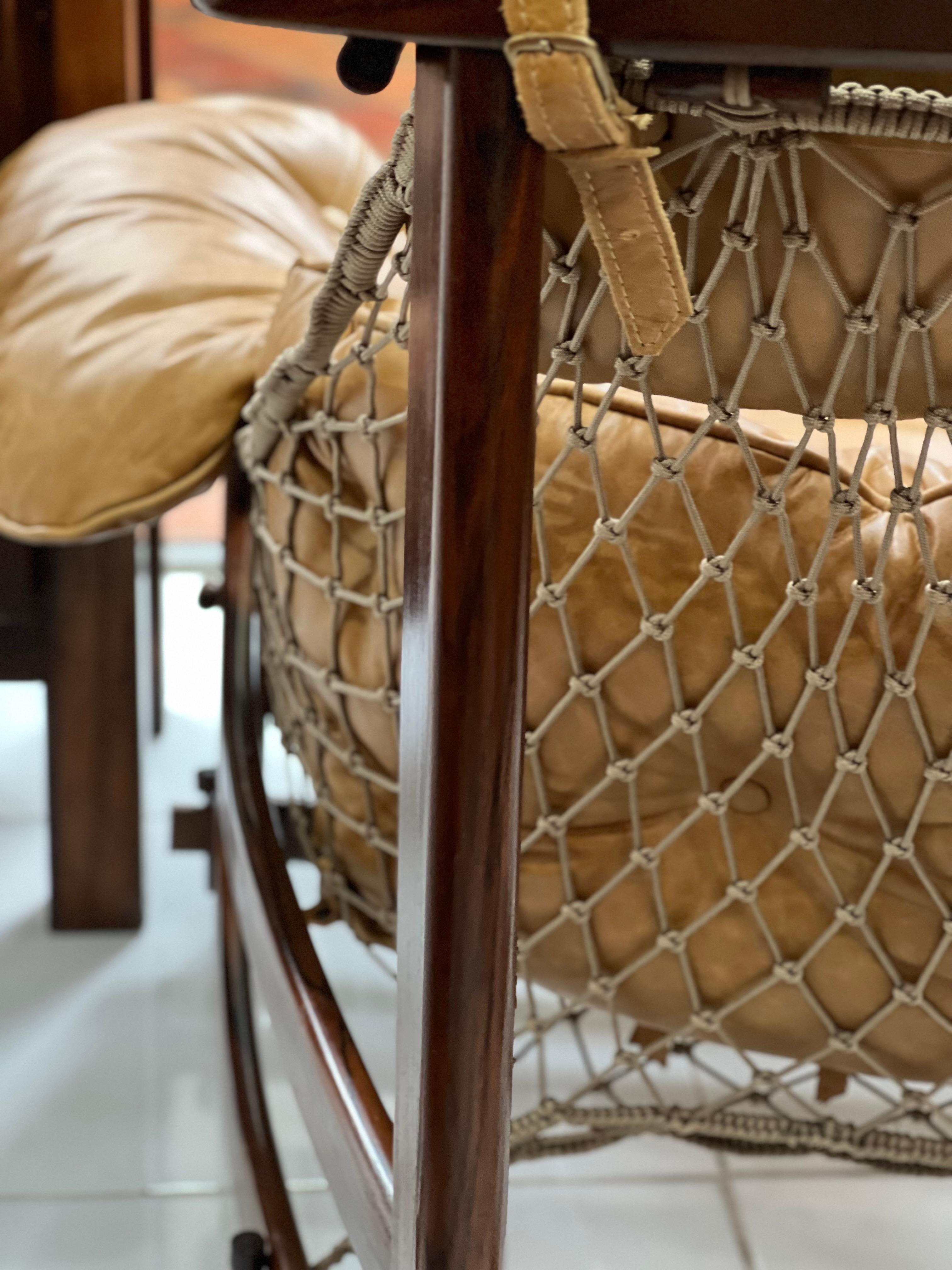 1960s Original Vintage Jean Gillon Jangada Lounge Chair and Ottoman For ...