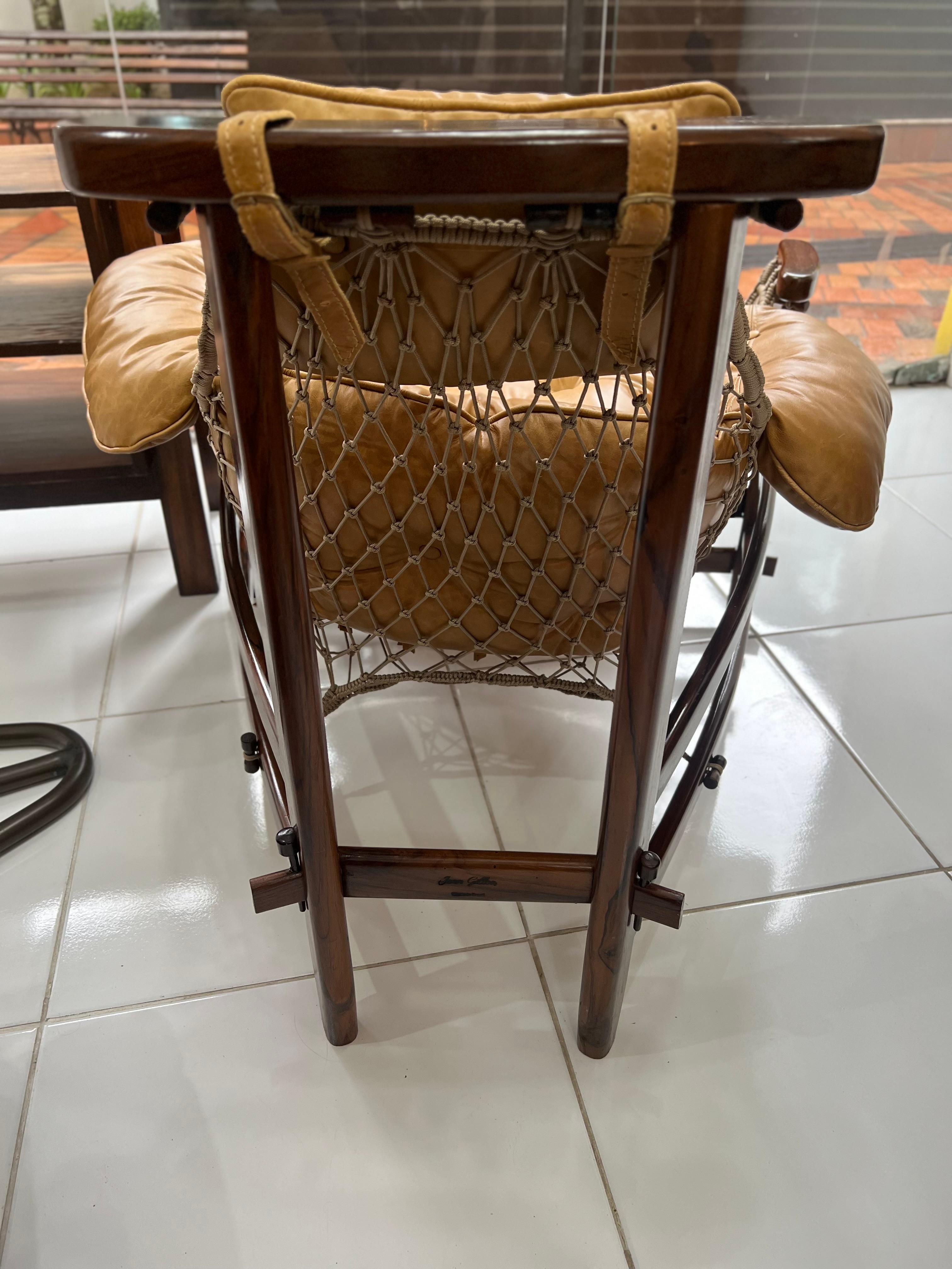 1960s Original Vintage Jean Gillon Jangada Lounge Chair and Ottoman For ...