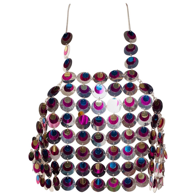 1960s Paco Rabanne Style Sequin Chainmail Top at 1stDibs | paco rabanne ...
