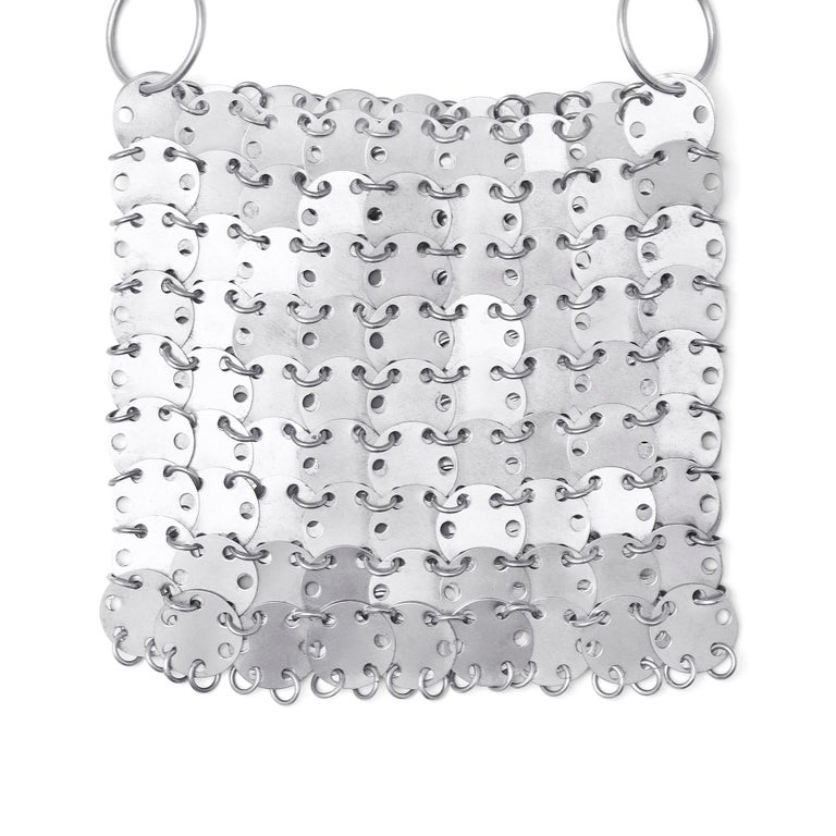 1960s Paco Rabbane Silver Chainmail Shoulder Bag at 1stDibs