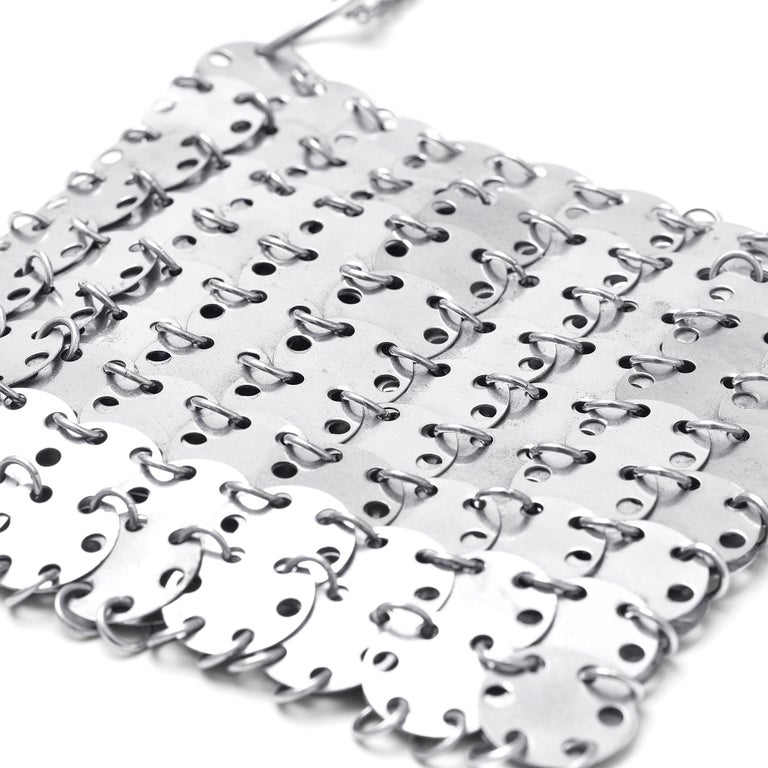 1960s Paco Rabbane Silver Chainmail Shoulder Bag at 1stDibs