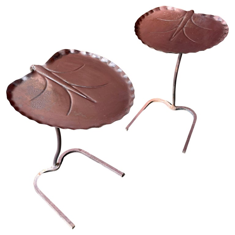 1960s Pair John Salterini Lily Pad Patio Cocktail Side Tables Vintage ...