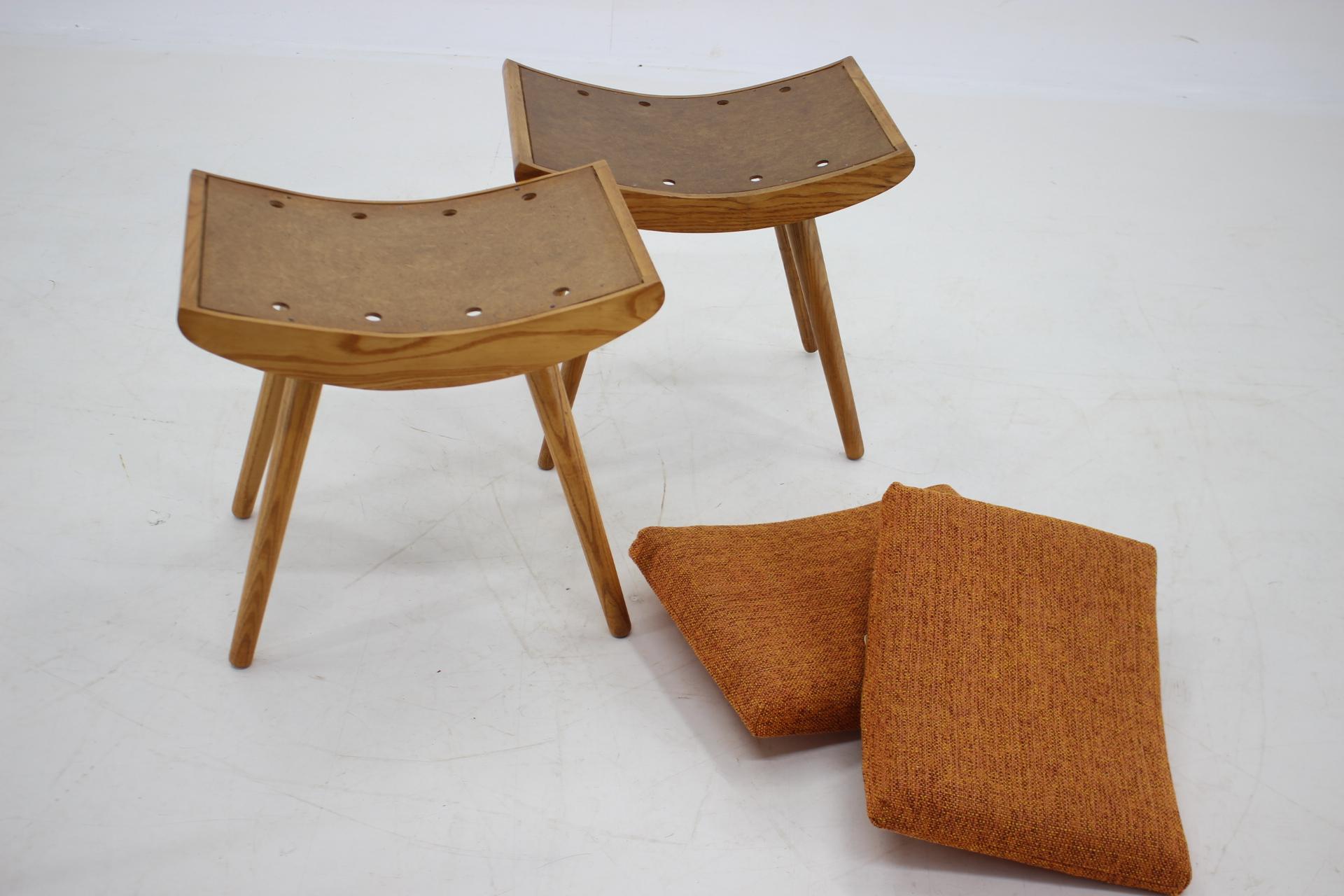 1960s Pair of Beech Stool, Czechoslovakia For Sale at 1stDibs
