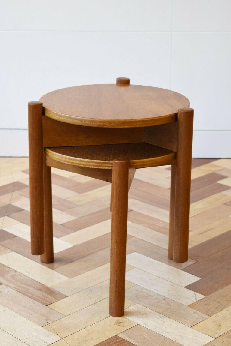 1960s Pair of Stacking Stools/Coffee Tables Attributed to Pierre ...