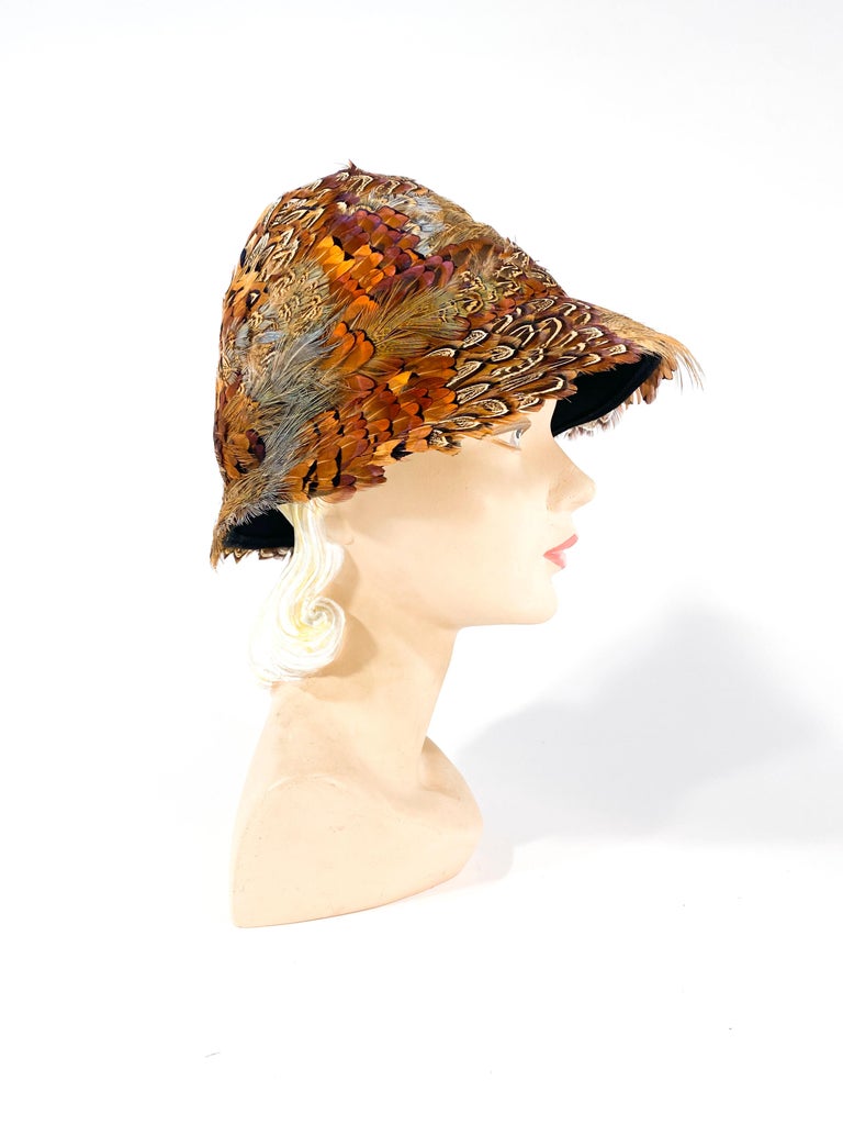 1960s Pheasant Feathered Hat at 1stDibs