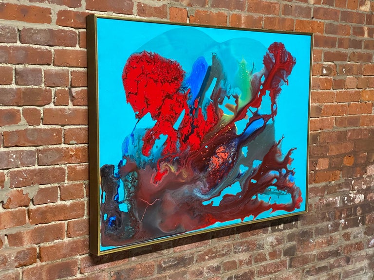 1960s Phillip Schreibman Style Spatter and Blow Psychedelic Painting ...