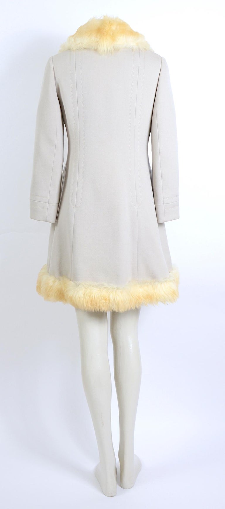 1960s Pierre Balmain Boutique trimmed with shearling vintage wool coat ...