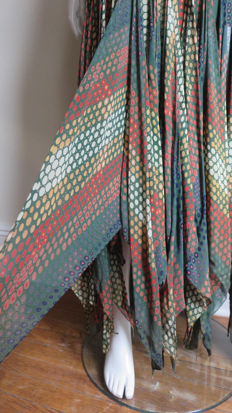 1960s Pierre Cardin Scarf Hem Dress For Sale at 1stDibs