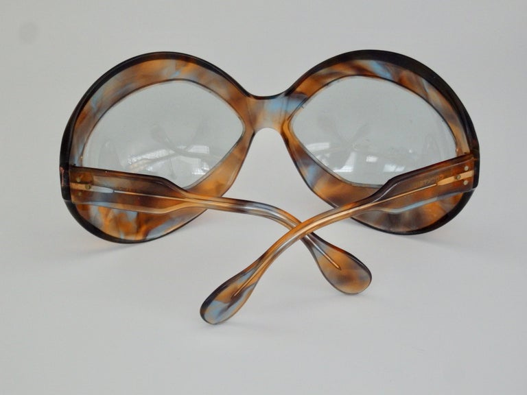 1960s Pierre Marly Cocktail Sunglasses Oversized Avant-Garde Tortoise ...