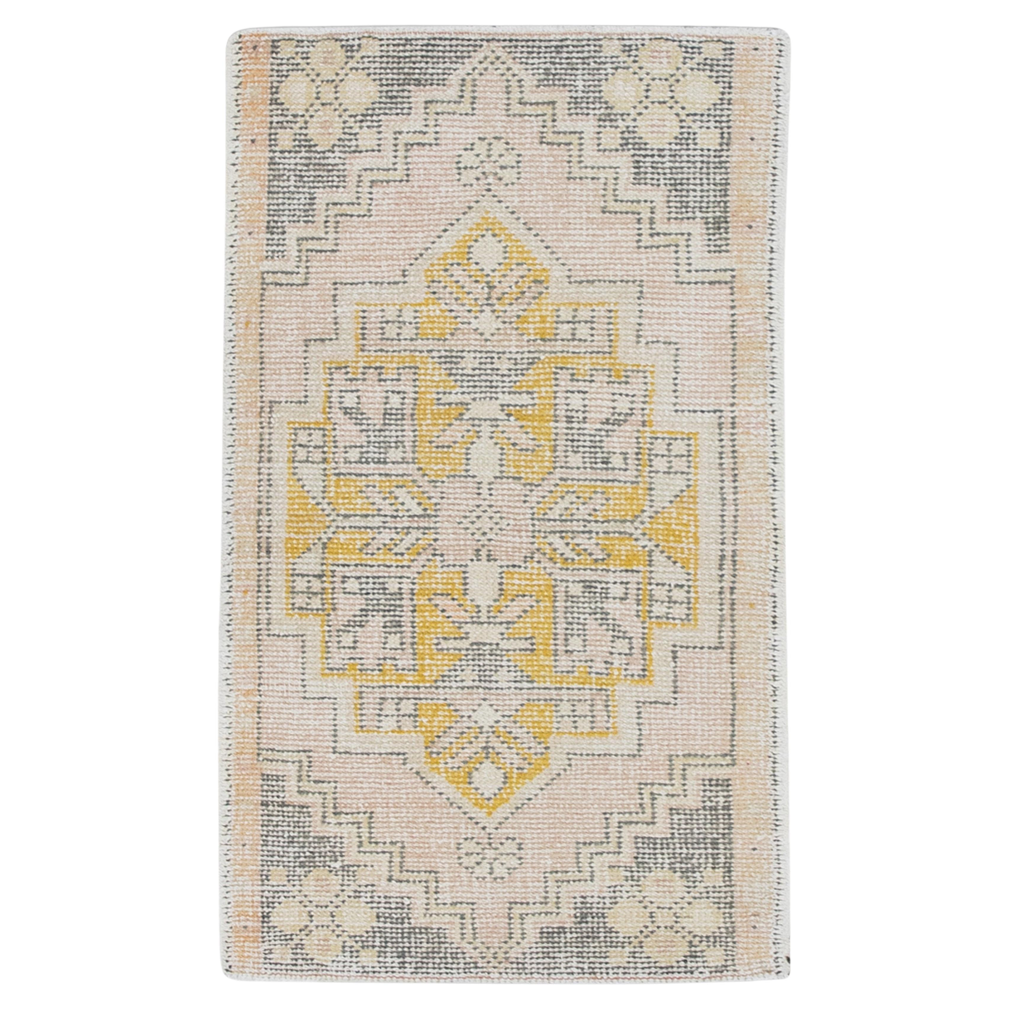 1960s Pink and Gray Vintage Turkish Mini Rug 1'9" X 3'1" For Sale at ...