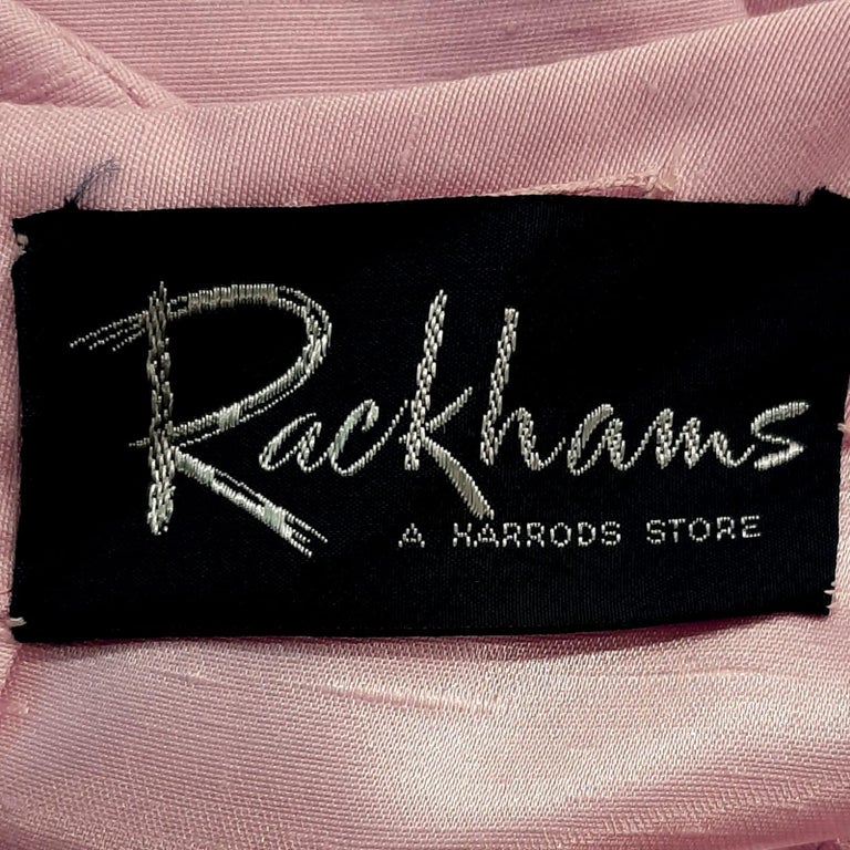 1960s Pink Princess Seam Cut Formal Dress For Sale at 1stDibs