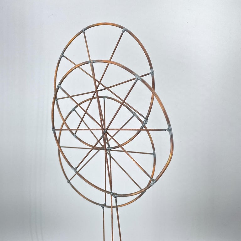 1960s Pinwheel Brazen Nail Table Sculpture Mid-Century Starburst as ...