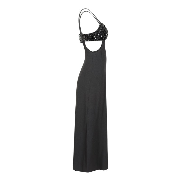 1960s Polly Peck Black Crepe Dress and 1950s Necklace and Earrings at ...