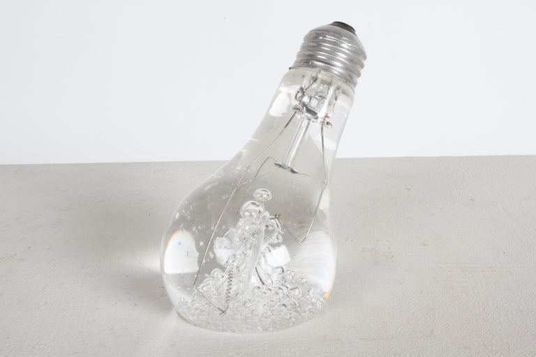 1960s Pop Art Lucite Light Bulb Table Sculpture, Vintage Mid-Century ...
