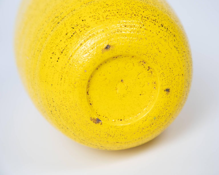 1960s Pop Art Yellow Ceramic Vase For Sale at 1stDibs | yellow vase ...