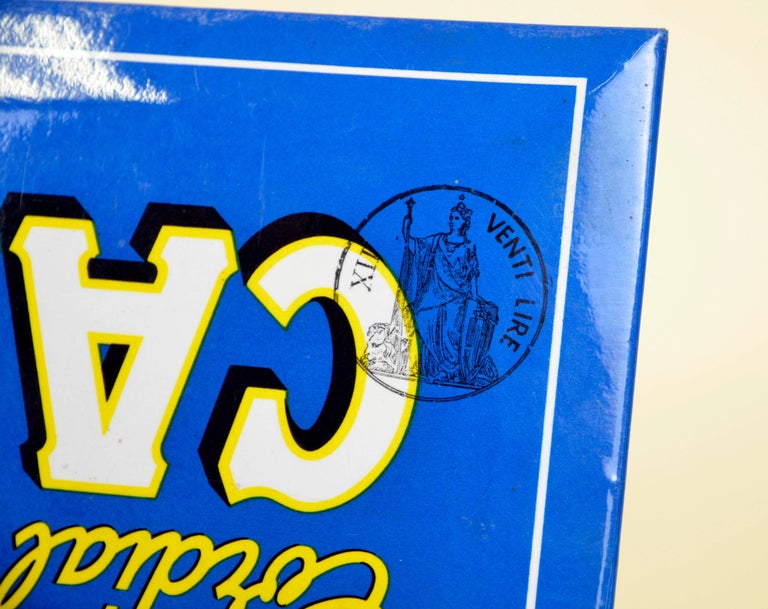 1960s Rare Vintage Italian Blue Cordial Campari Sign at 1stDibs