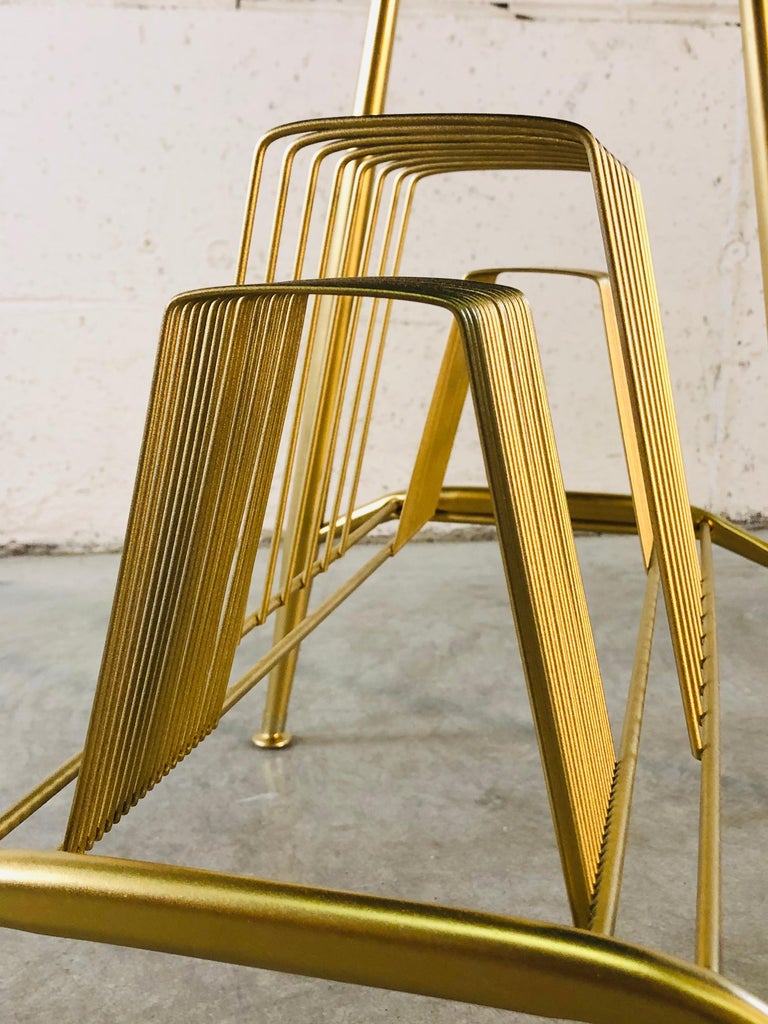 1960s Record Metal Stand Table For Sale at 1stDibs