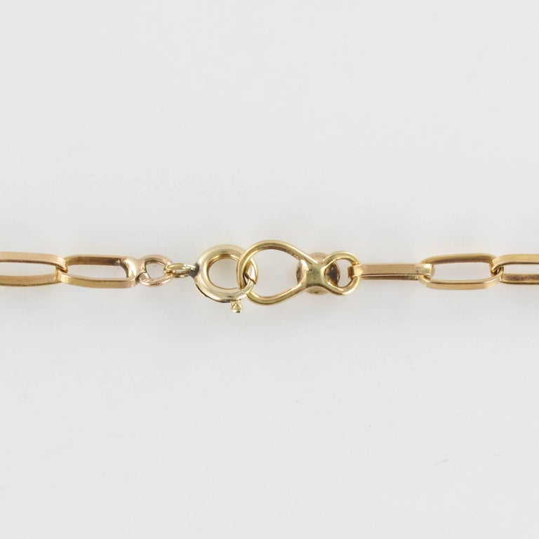 1960s Rectangular mesh 18 Karats Yellow Gold Chain Necklace at 1stDibs