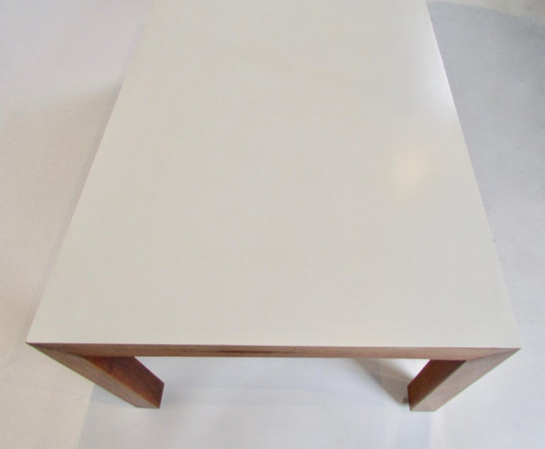 1960s Rectangular Wood Coffee Table with White Formica Laminate Top For ...