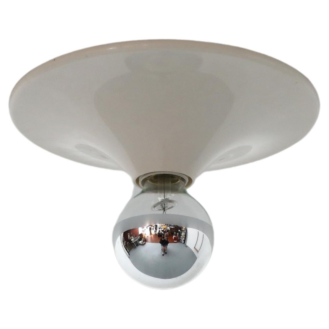 1960's Relco Flush Mount White Wall or Ceiling Sconce For Sale at 1stDibs