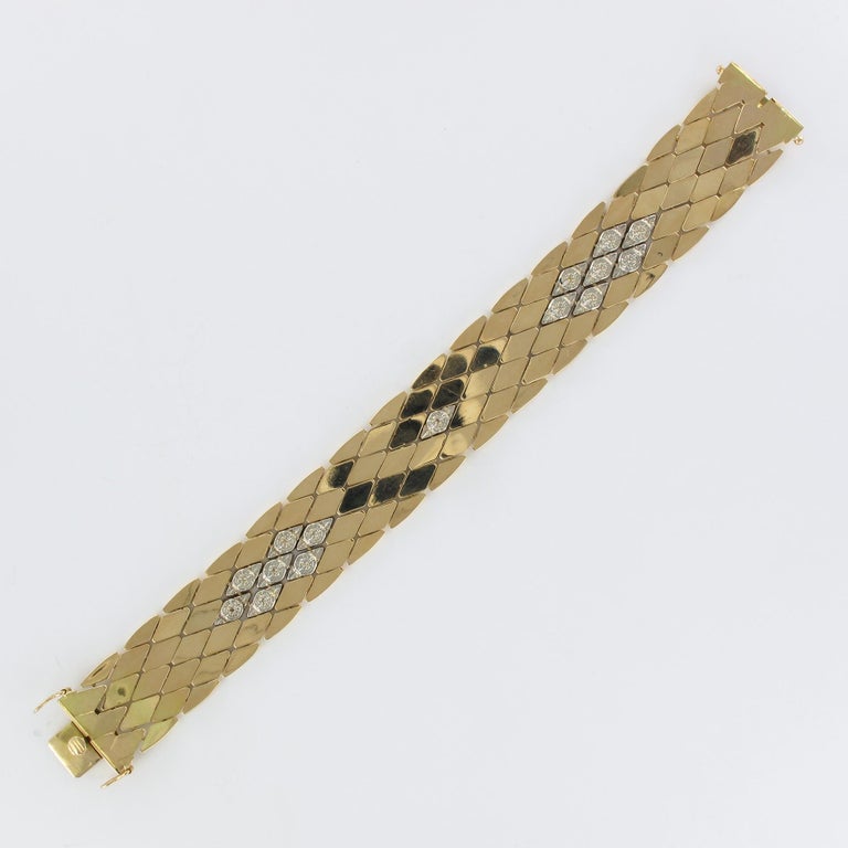 1960s Retro Scales Mesh 18 Karat Yellow Gold Bracelet at 1stDibs | gold ...