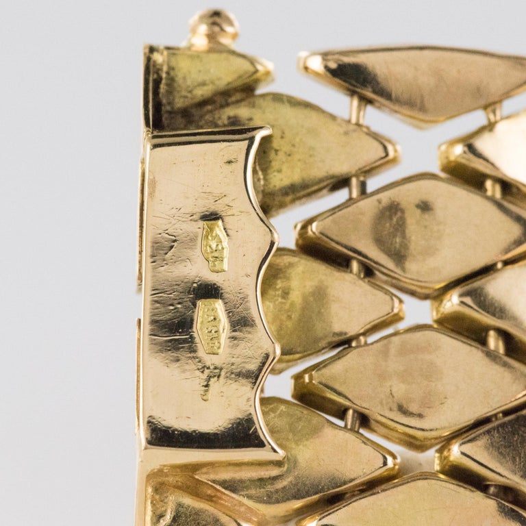 1960s Retro Scales Mesh 18 Karat Yellow Gold Bracelet at 1stDibs | gold ...