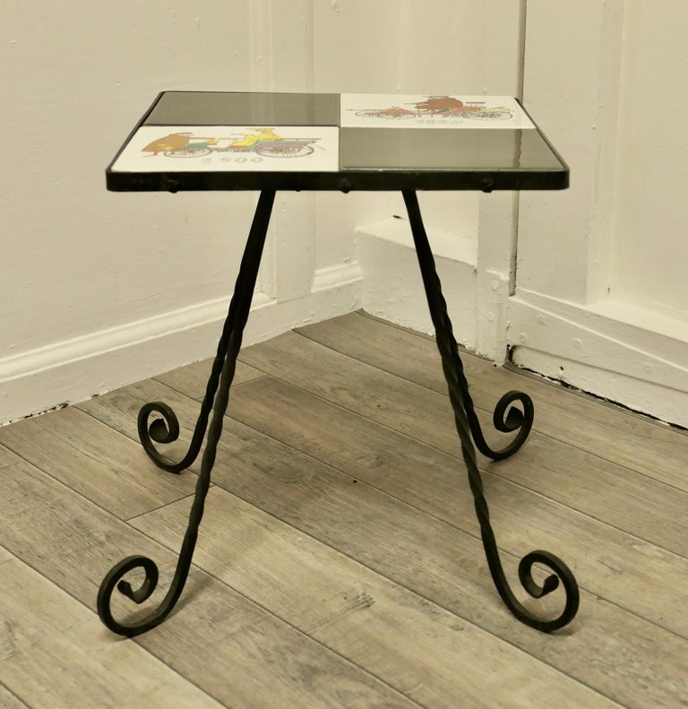 1960s Retro, “Wacky Races” Tiled Occasional Table For Sale at 1stDibs