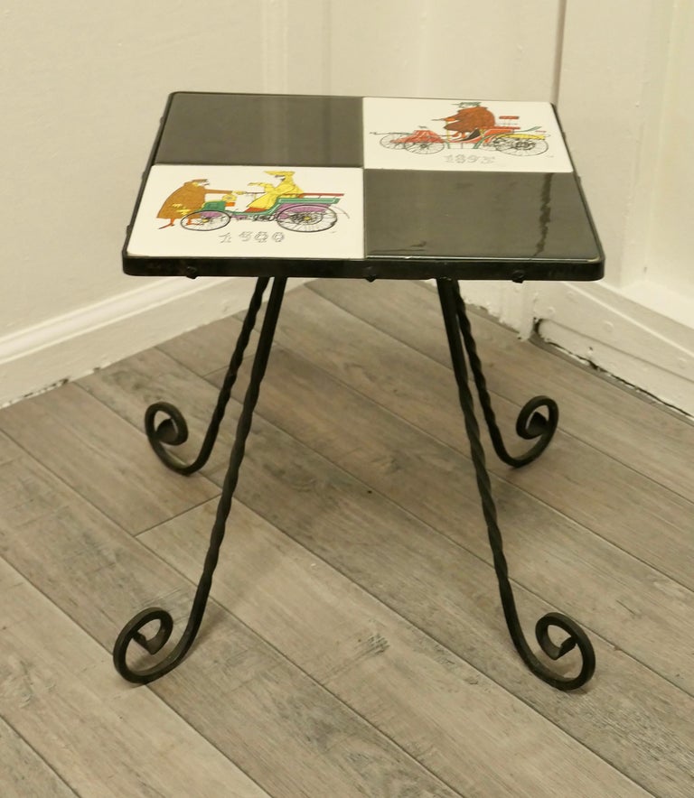 1960s Retro, “Wacky Races” Tiled Occasional Table For Sale at 1stDibs