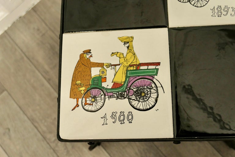 1960s Retro, “Wacky Races” Tiled Occasional Table For Sale at 1stDibs