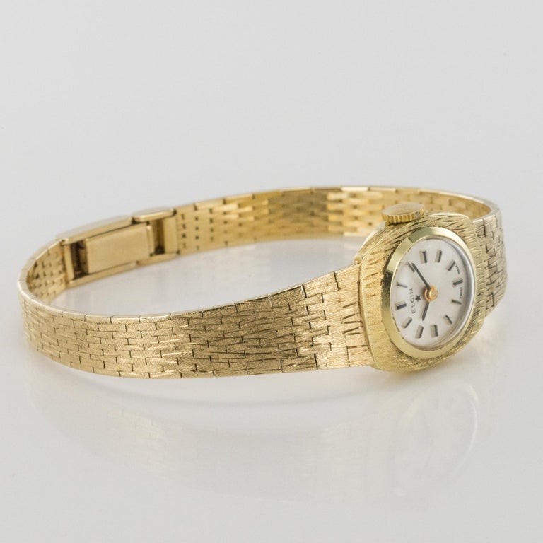 1960s Retro Yellow Gold Elgin Women's Watch at 1stDibs | elgin watches ...