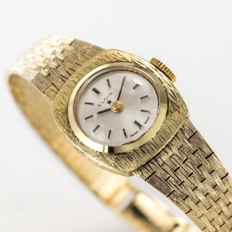 1960s Retro Yellow Gold Elgin Women's Watch at 1stDibs | elgin watches ...