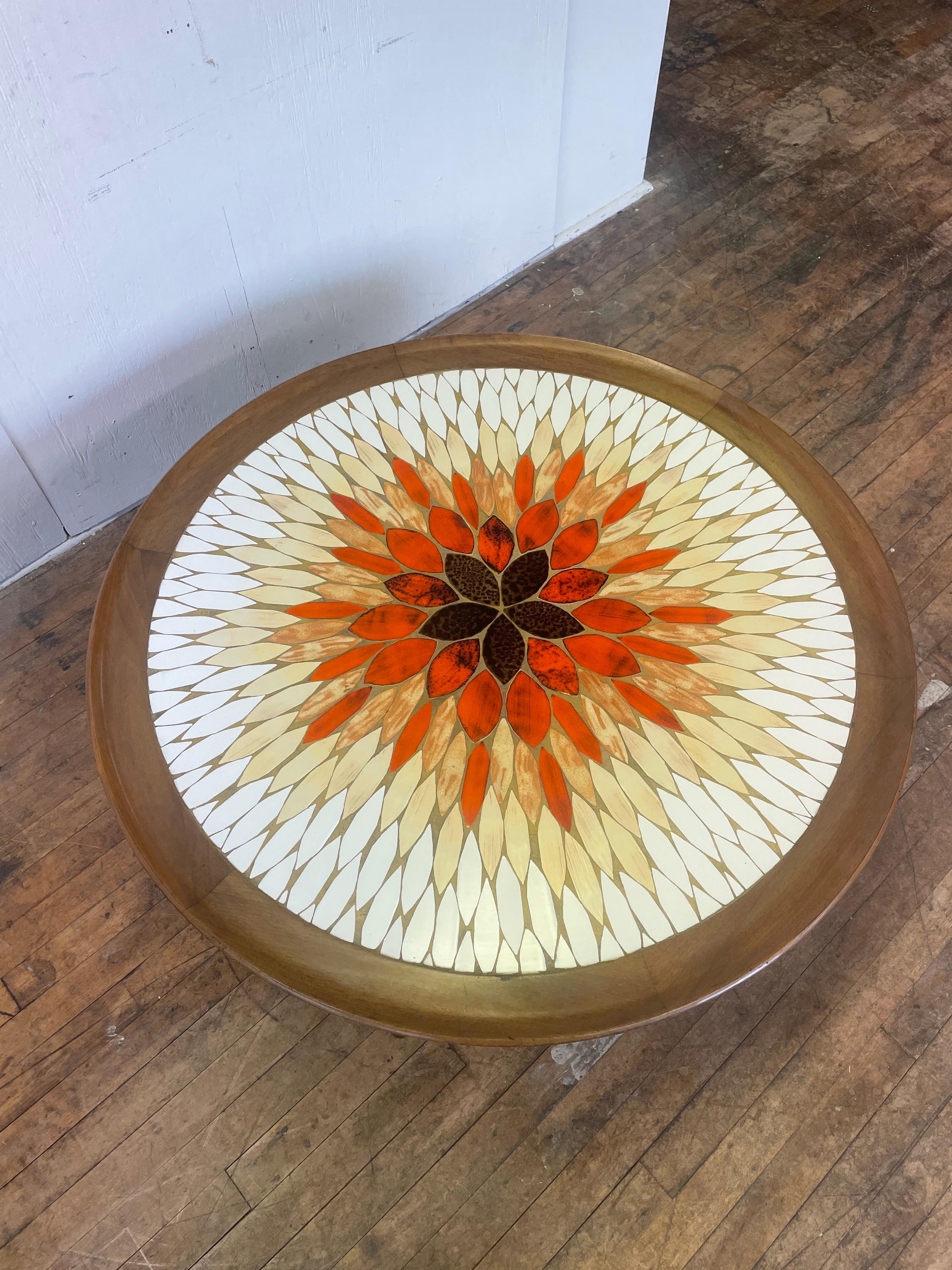 1960s Richard Hohenberg Originals Mosaic Tile Top Coffee Table For Sale ...