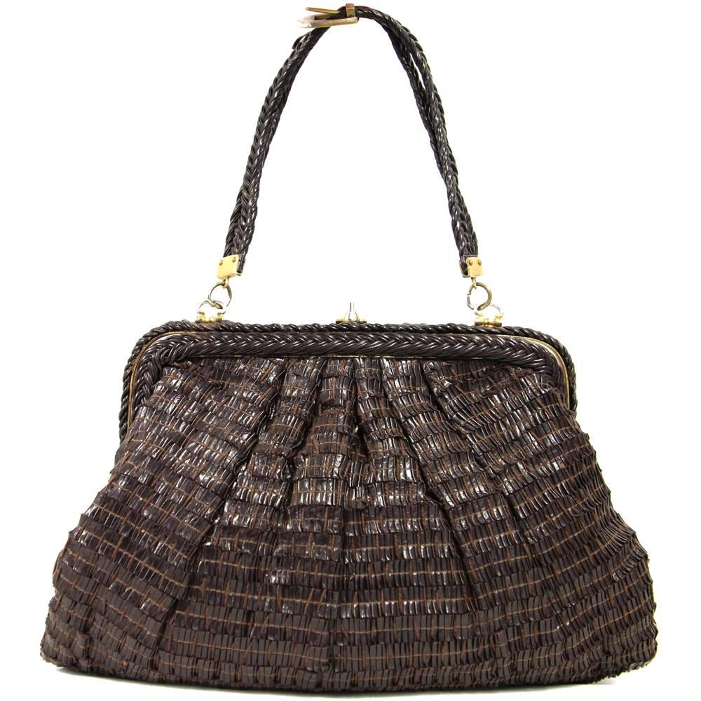 1960s Roberta Di Camerino Brown Leather Vintage Bag at 1stDibs ...