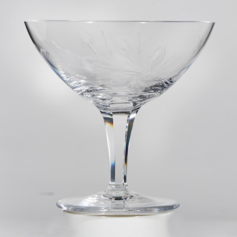 1960s Rosenthal Parisian Spring Glass Coupes, Set of 8 at 1stDibs