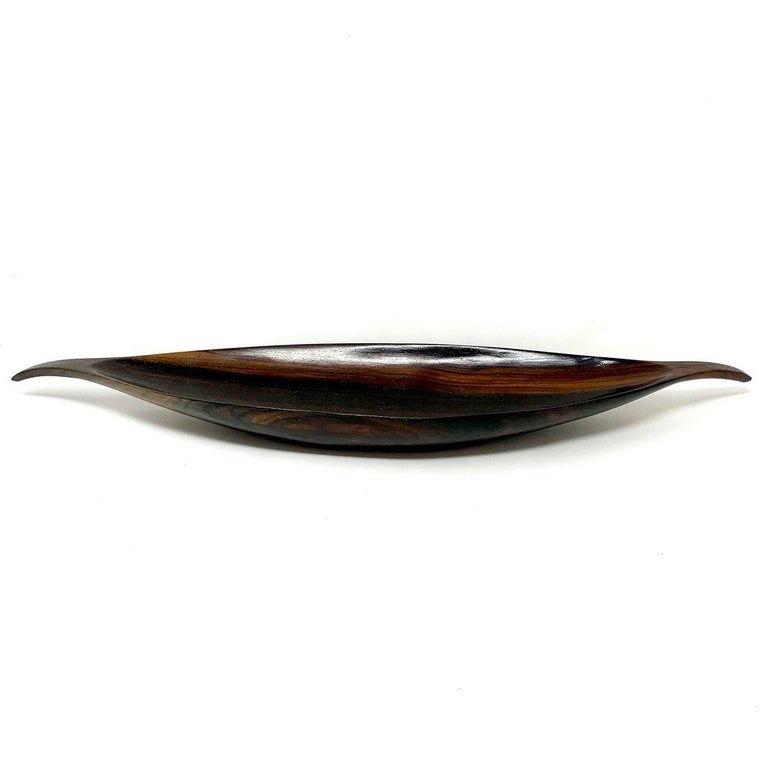 1960s, Rosewood Sculptural Bowl in the Style of Emil Milan "Emilan" For ...